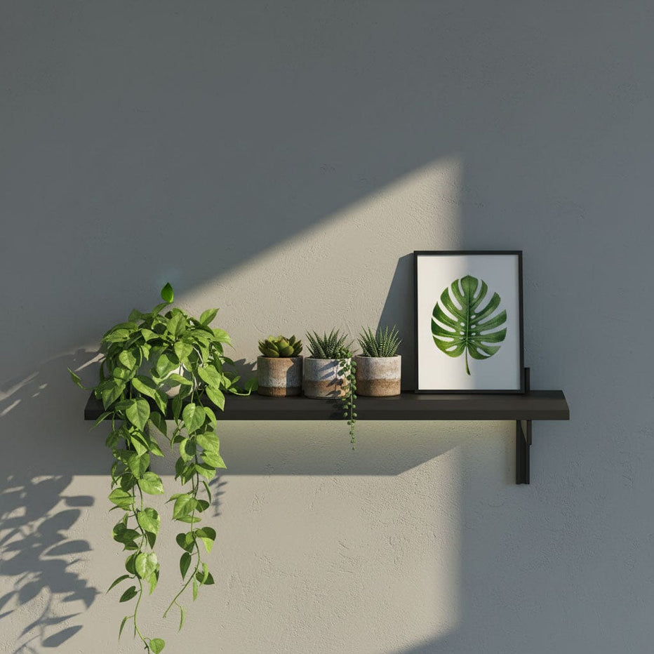 M-Float Floating Aluminum Shelf with LED Channel – Modern Shelving