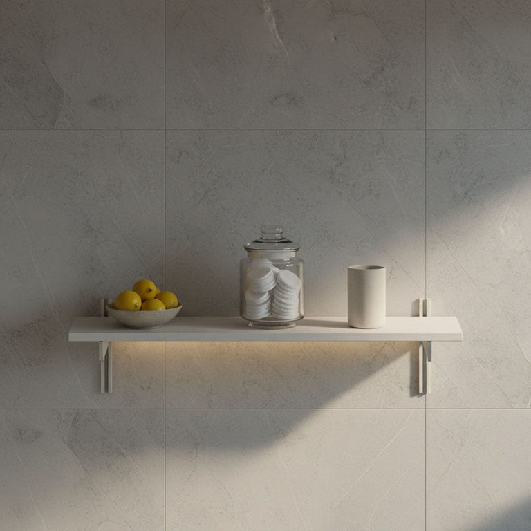 M-Float Floating Aluminum Shelf with LED Channel – Modern Shelving