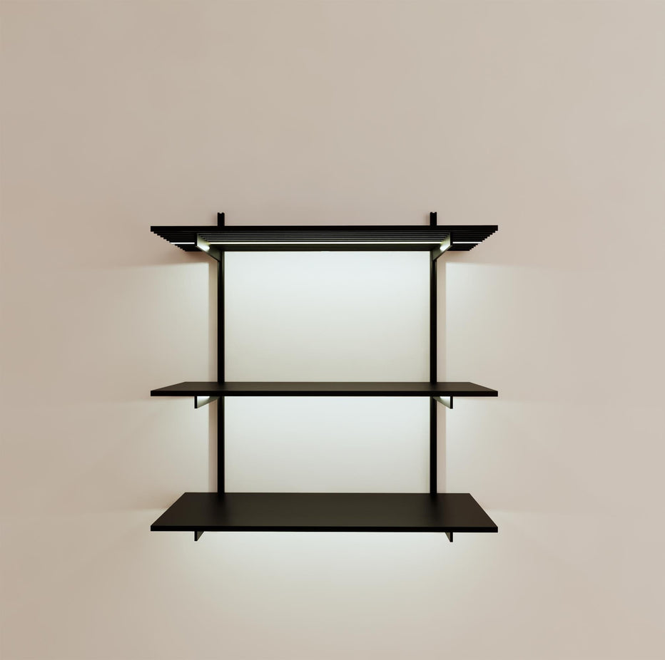 Wall Mounted Shelving Units - 3 Shelf Wood/Aluminum – Modern Shelving