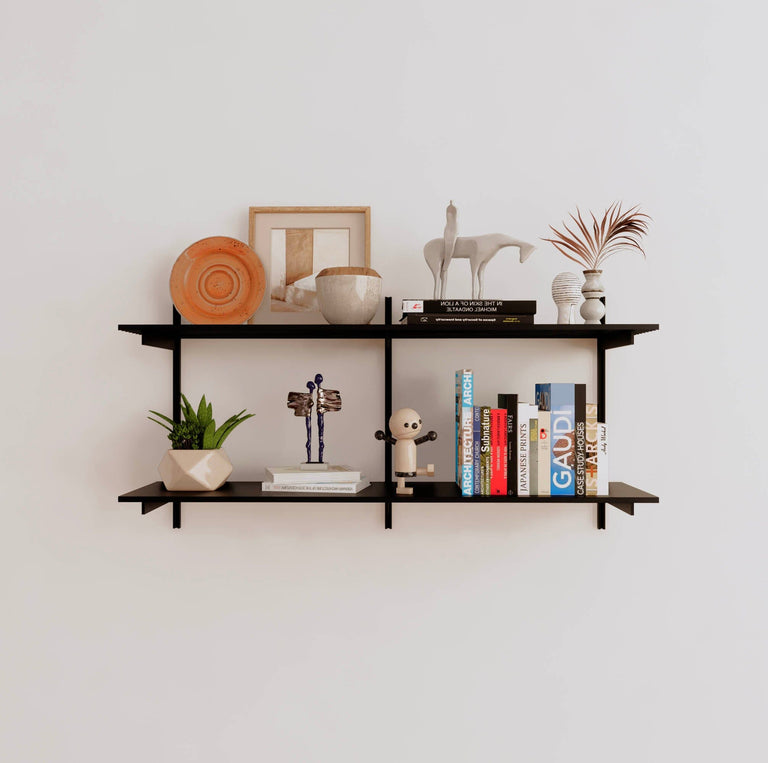 Wall Mounted Shelving Units - 2 Shelf Aluminum – Modern Shelving