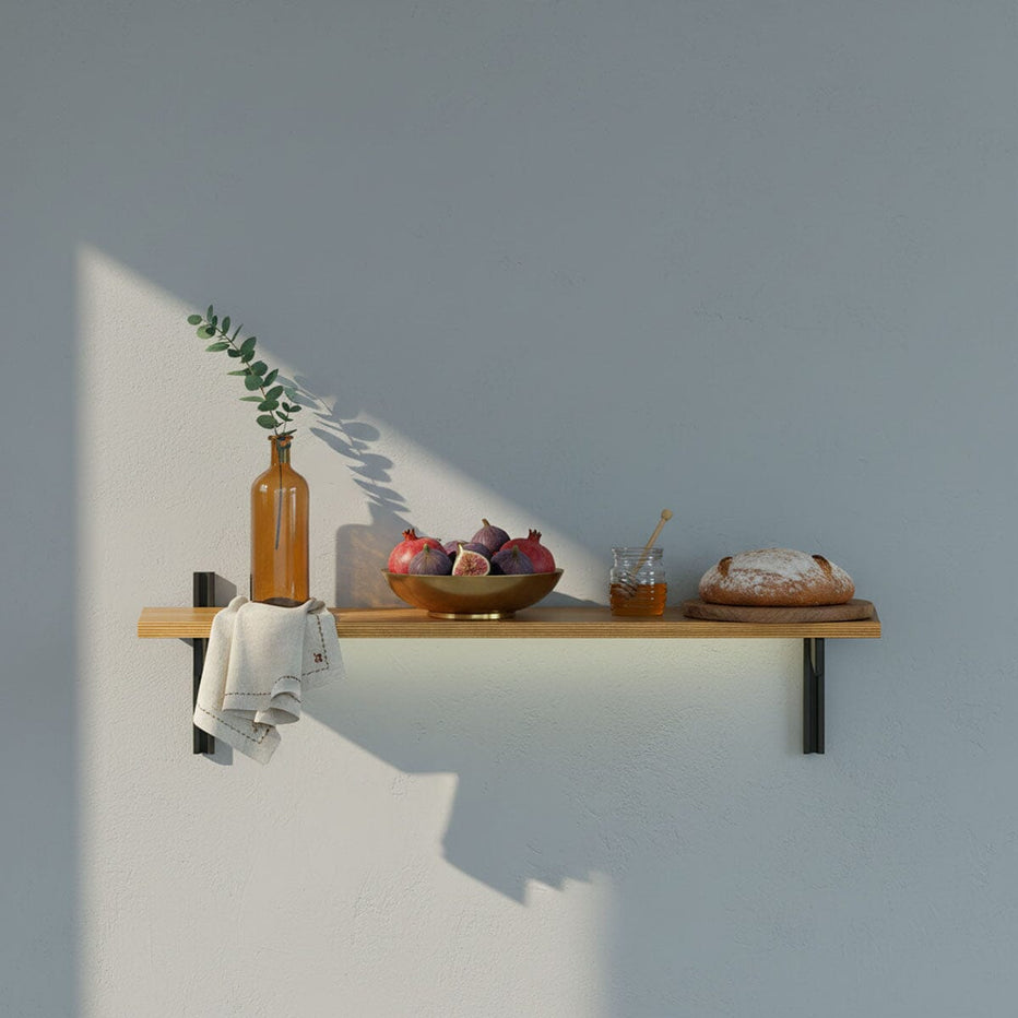 M-Float Floating Aluminum Shelf with LED Channel – Modern Shelving