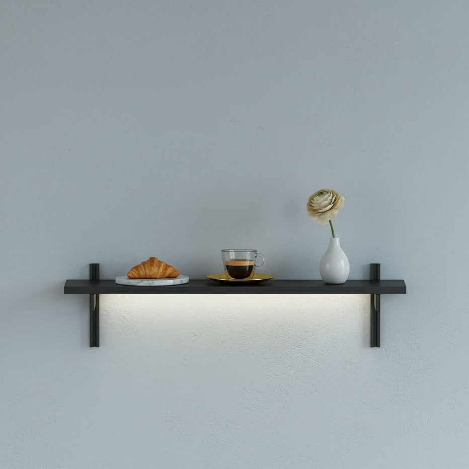 M-Float Floating Aluminum Shelf with LED Channel – Modern Shelving