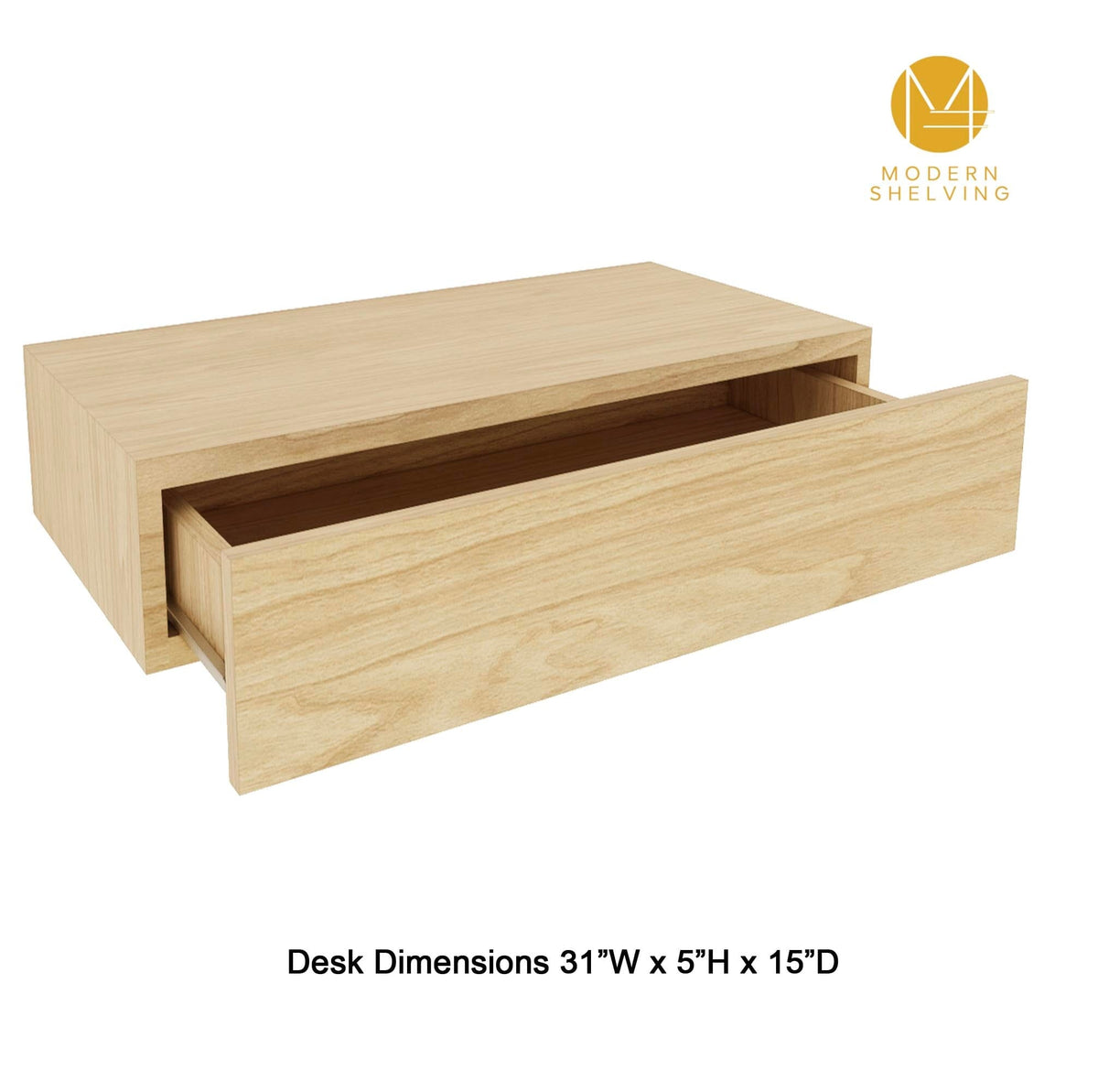 31" Desk Option with Shelves – Modern Shelving
