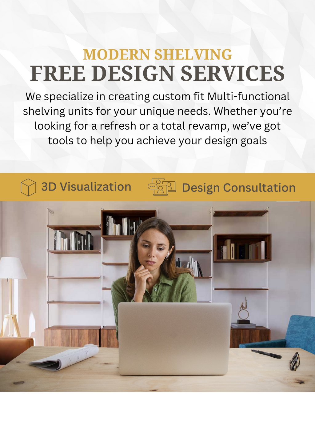 Free Custom Design Service – Modern Shelving