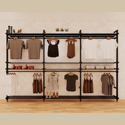 3 Bay Retail Display Shelving Units – Modern Shelving