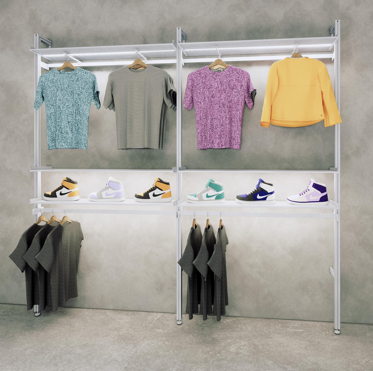 Retail Display Shelving Units - 2 Bay – Modern Shelving