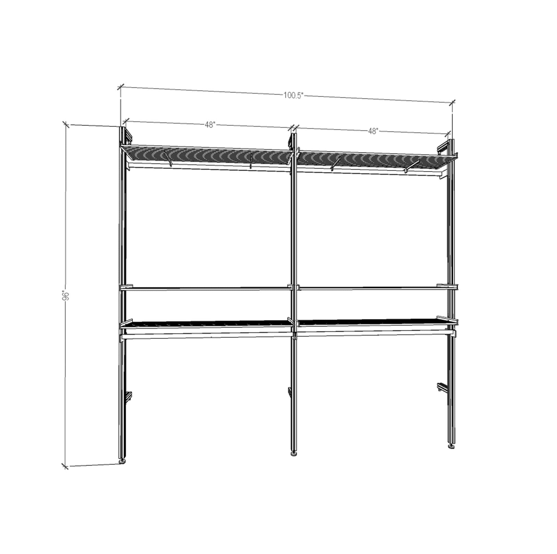 Retail Display Shelving Units - 2 Bay – Modern Shelving
