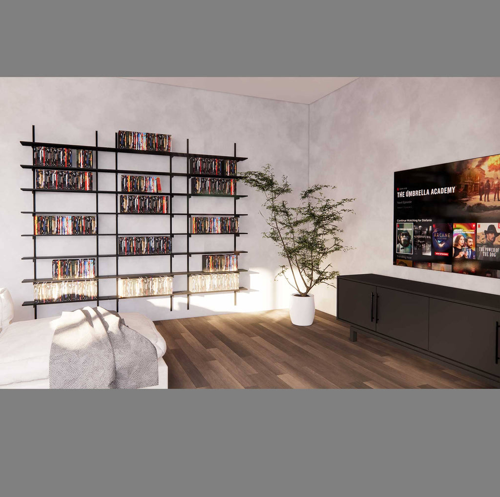 Wall Mounted DVD Storage Shelving – Modern Shelving
