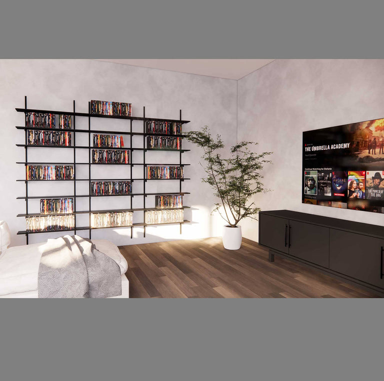 Wall Mounted DVD Storage Shelving – Modern Shelving