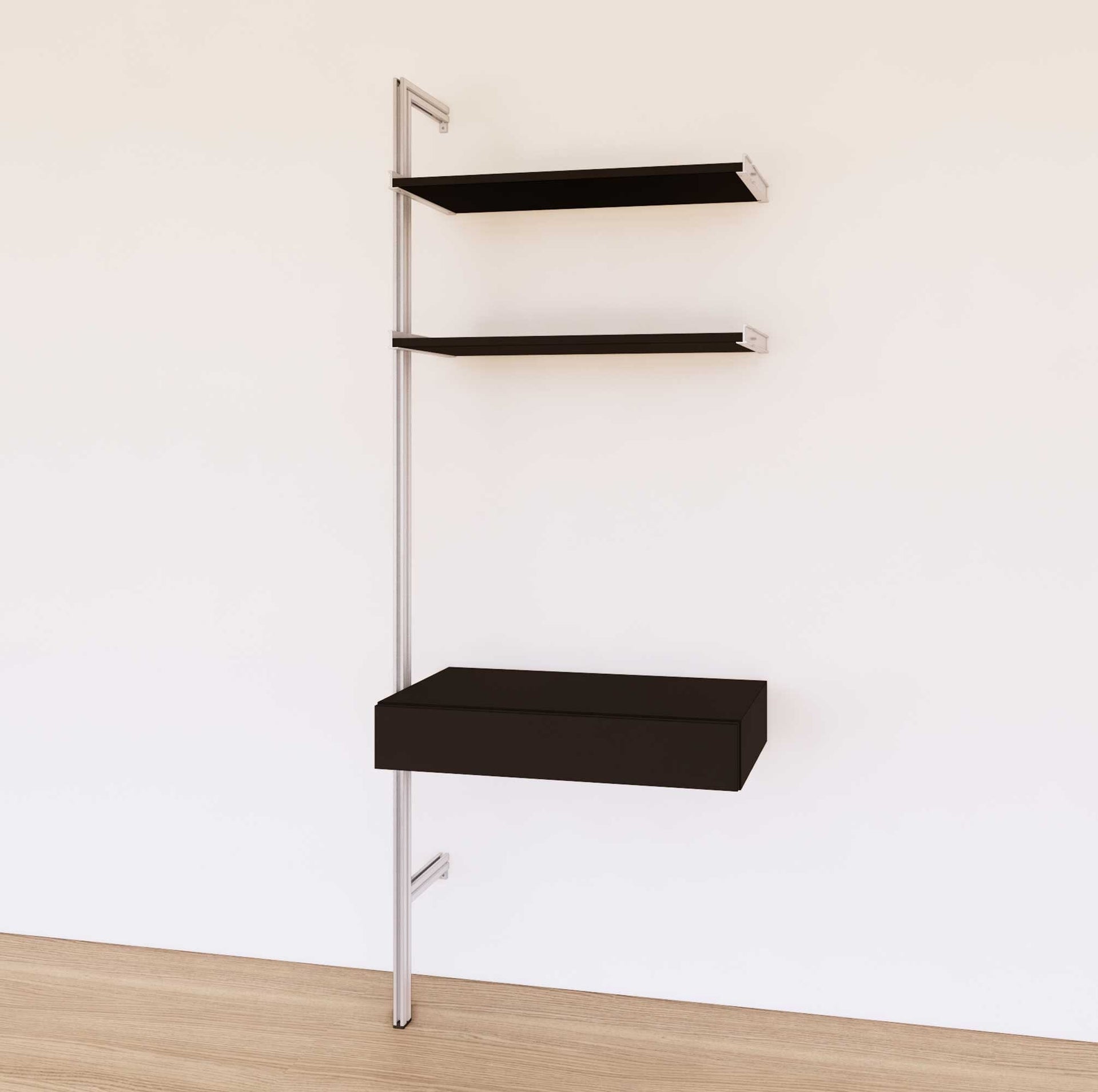31" Desk Option with Shelves – Modern Shelving