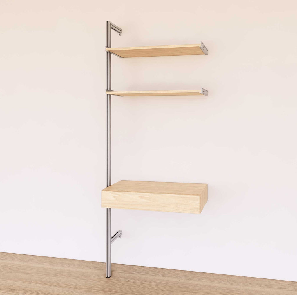 31" Desk Option with Shelves – Modern Shelving