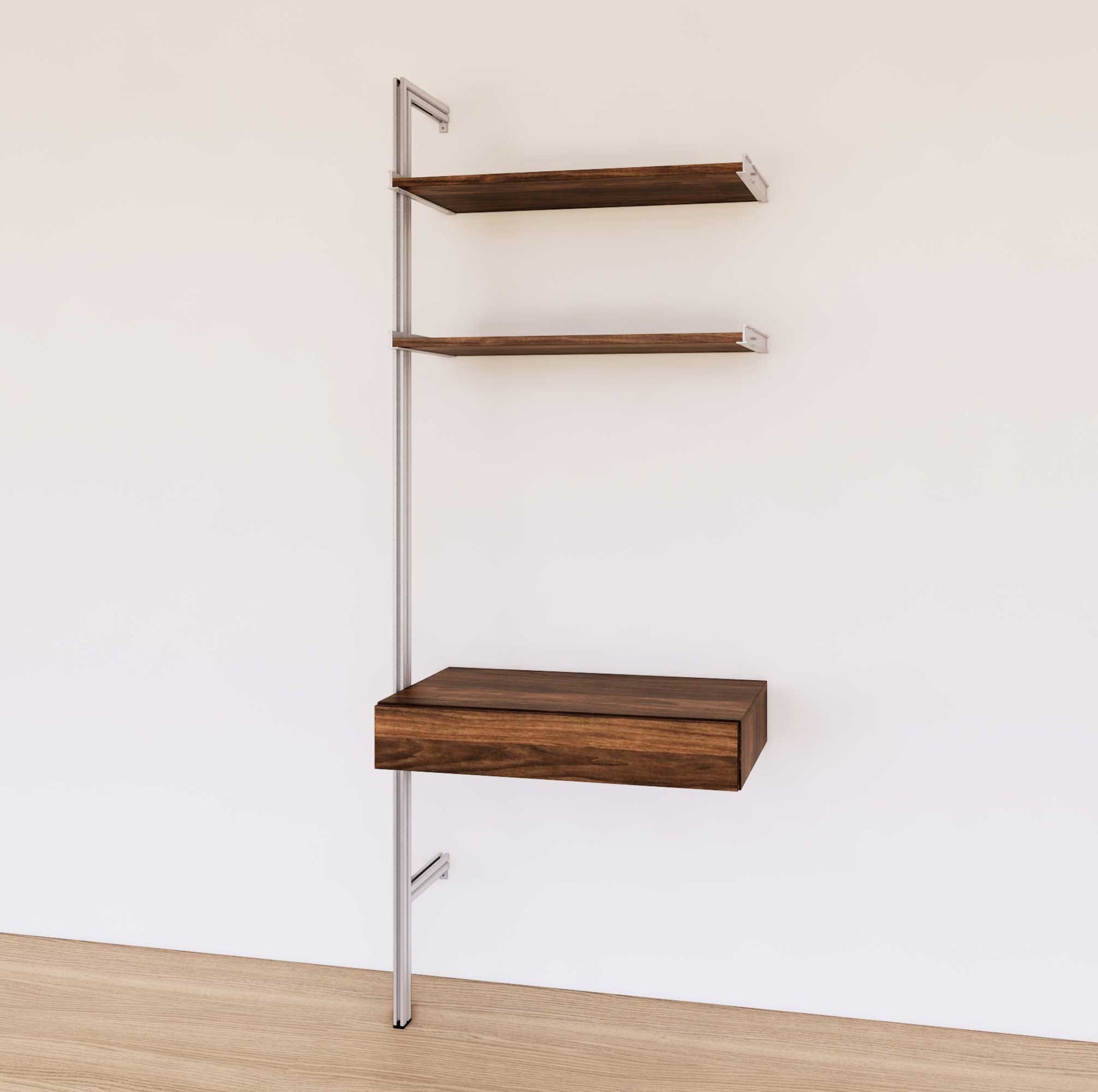 31" Desk Option with Shelves – Modern Shelving