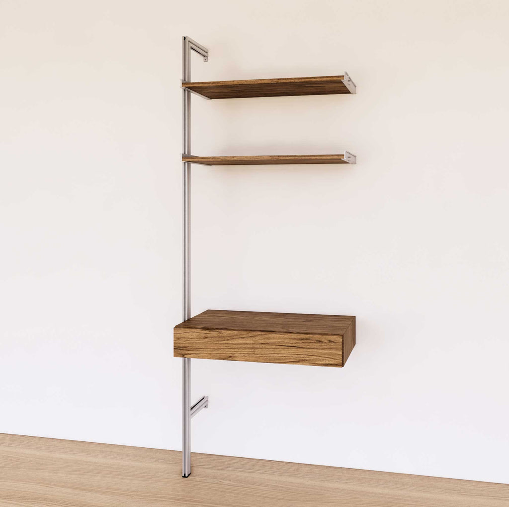 31" Desk Option with Shelves – Modern Shelving