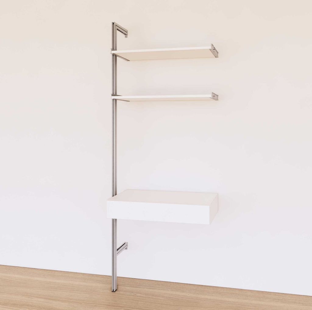31" Desk Option with Shelves – Modern Shelving