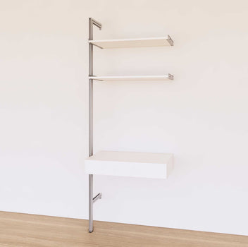 31" Desk Option with Shelves – Modern Shelving