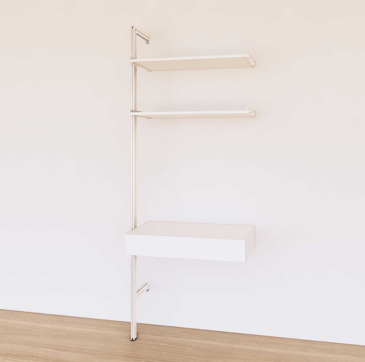31" Desk Option with Shelves – Modern Shelving