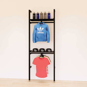 Retail Display Shelving Units with Front Hanging Hangers + Shelves ...