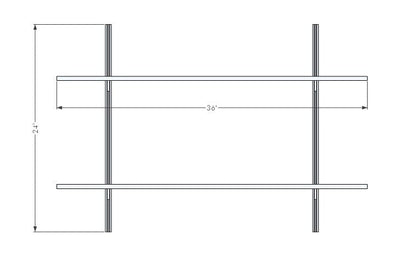 WAL36 36” Wide 10" Deep Wall Mounted Shelving – Modern Shelving