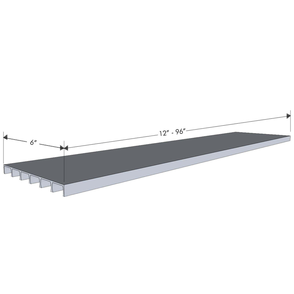 6" Deep Aluminum Shelves – Modern Shelving